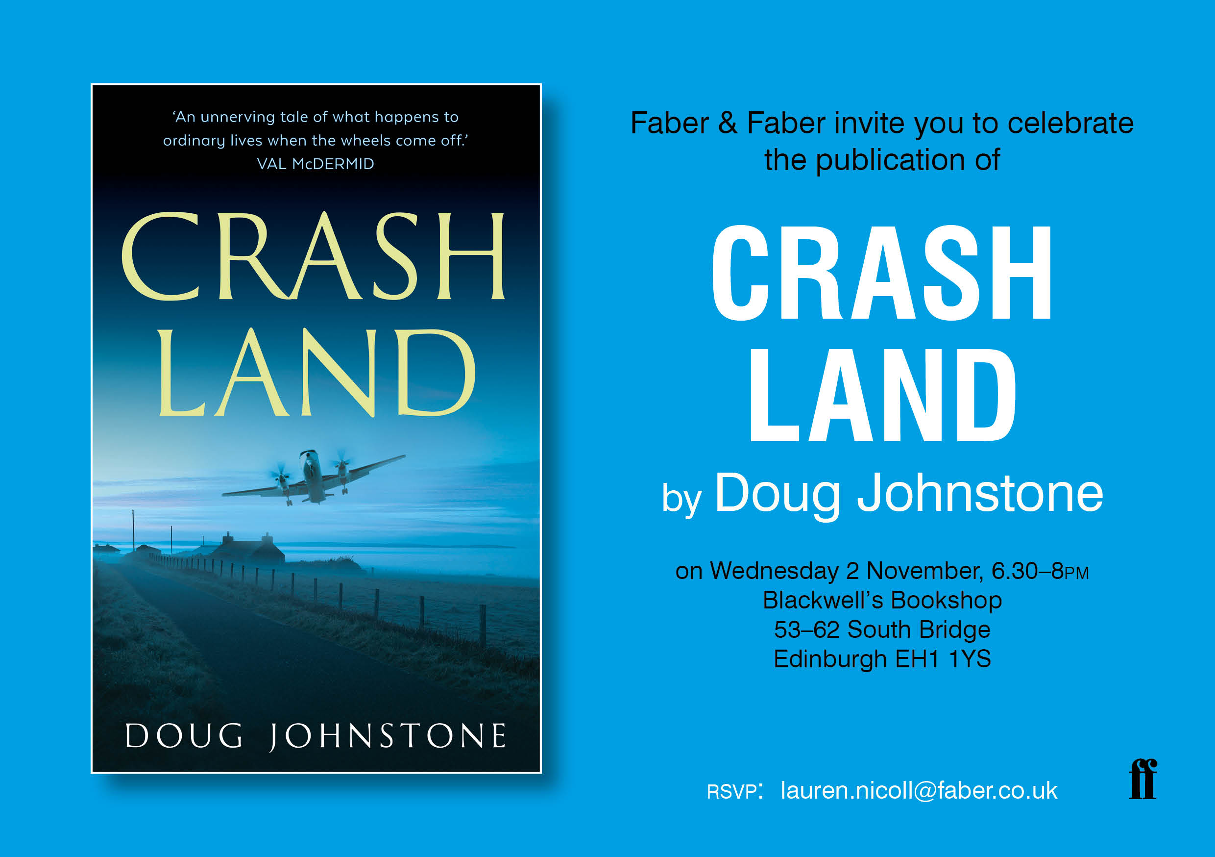 CRASH LAND Launch Party! | Doug Johnstone